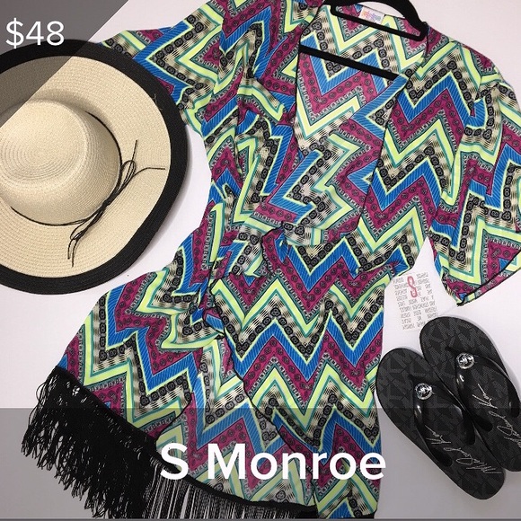 LuLaRoe | Tops | Monroe Kimono Cover Up Nwt | Poshmark